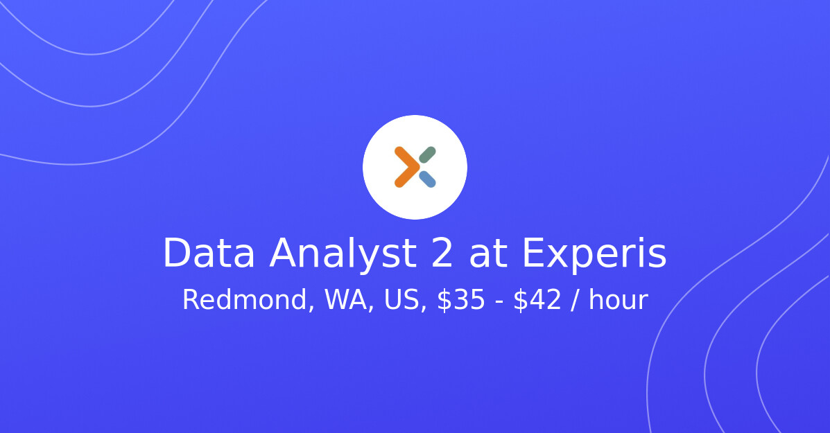 Data Analyst 2 at Experis - Data Placement
